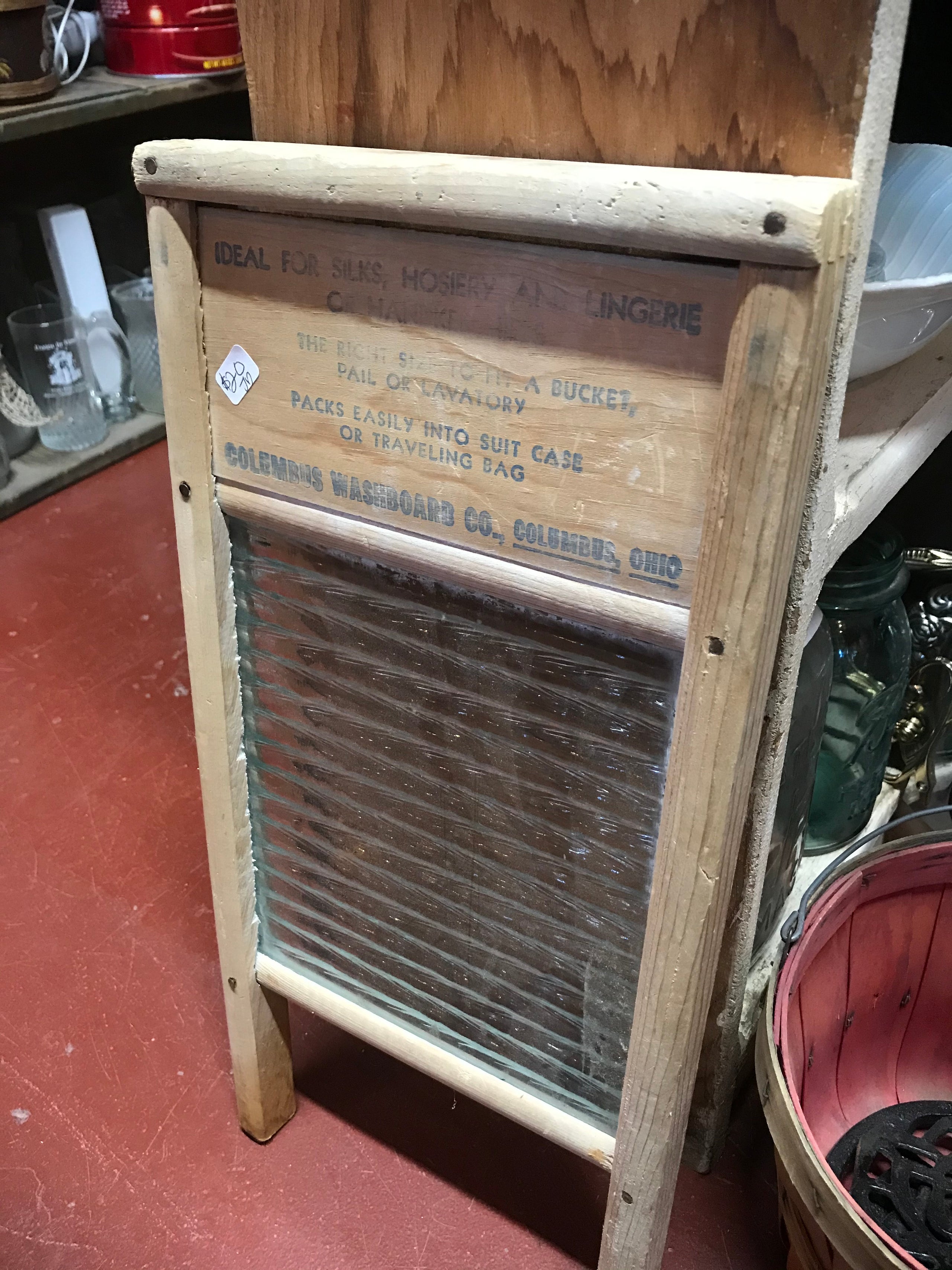 Small Vintage Glass Washboard | My Site